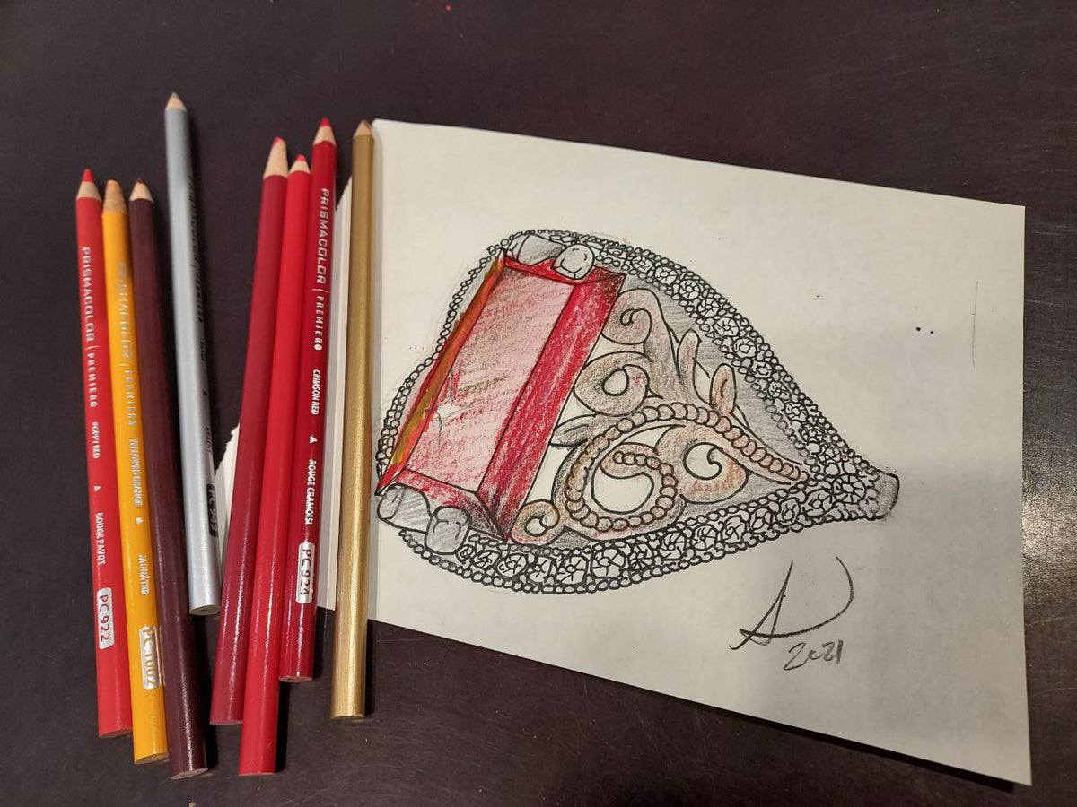 Drawing a Sunstone Ring – Earth Art