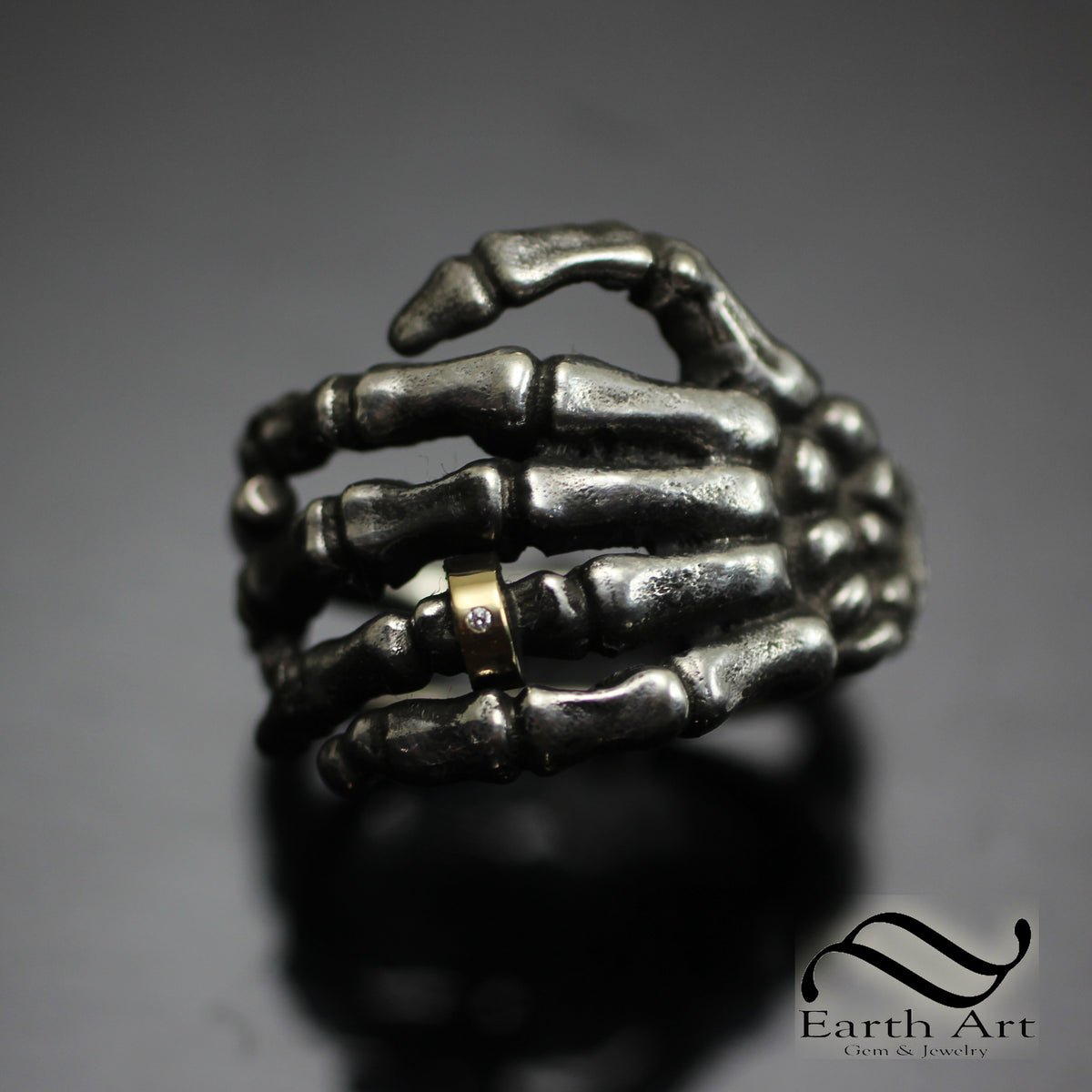 Til' Death - A Sterling Skeleton Hand Ring – Earth Art
