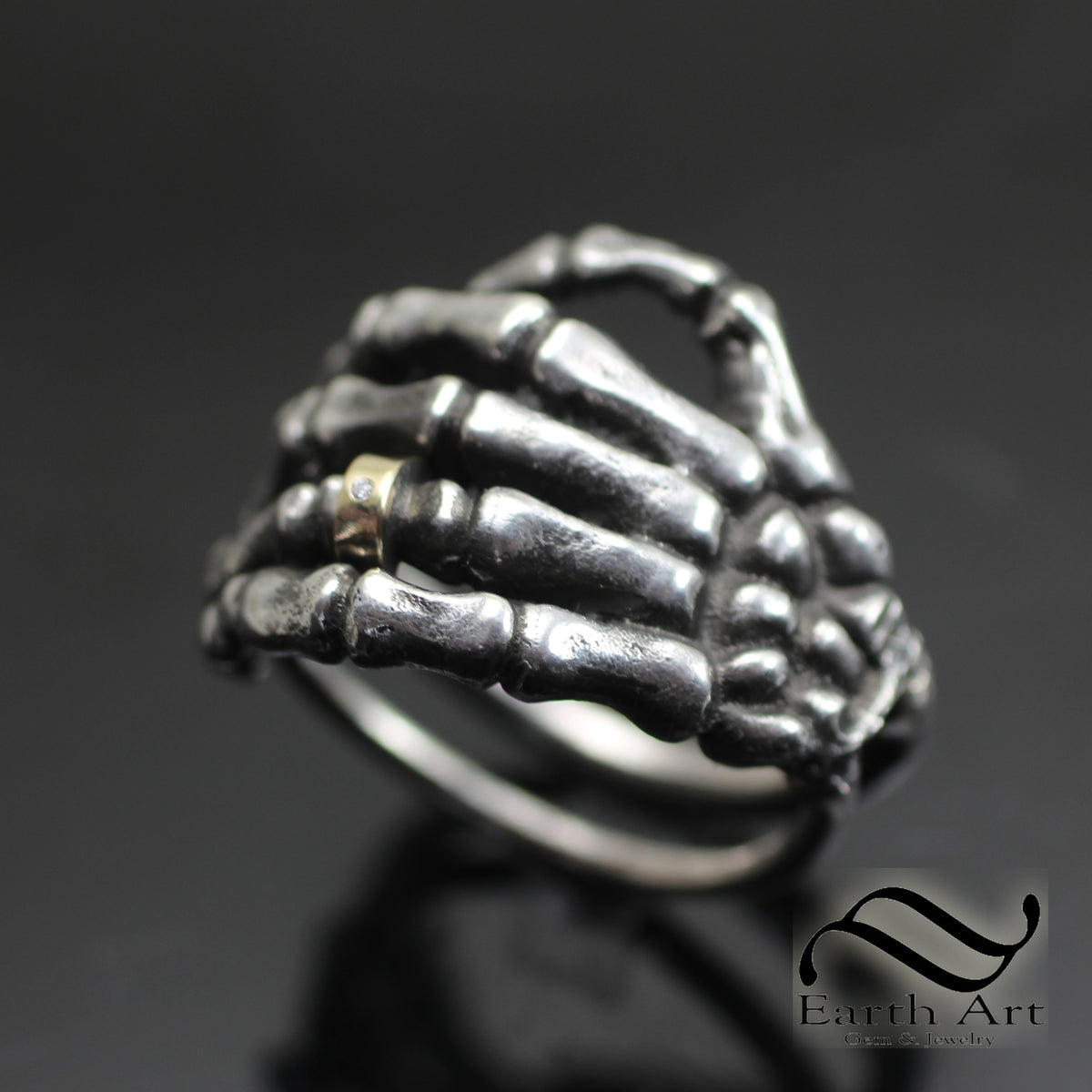 Til' Death - A Sterling Skeleton Hand Ring – Earth Art