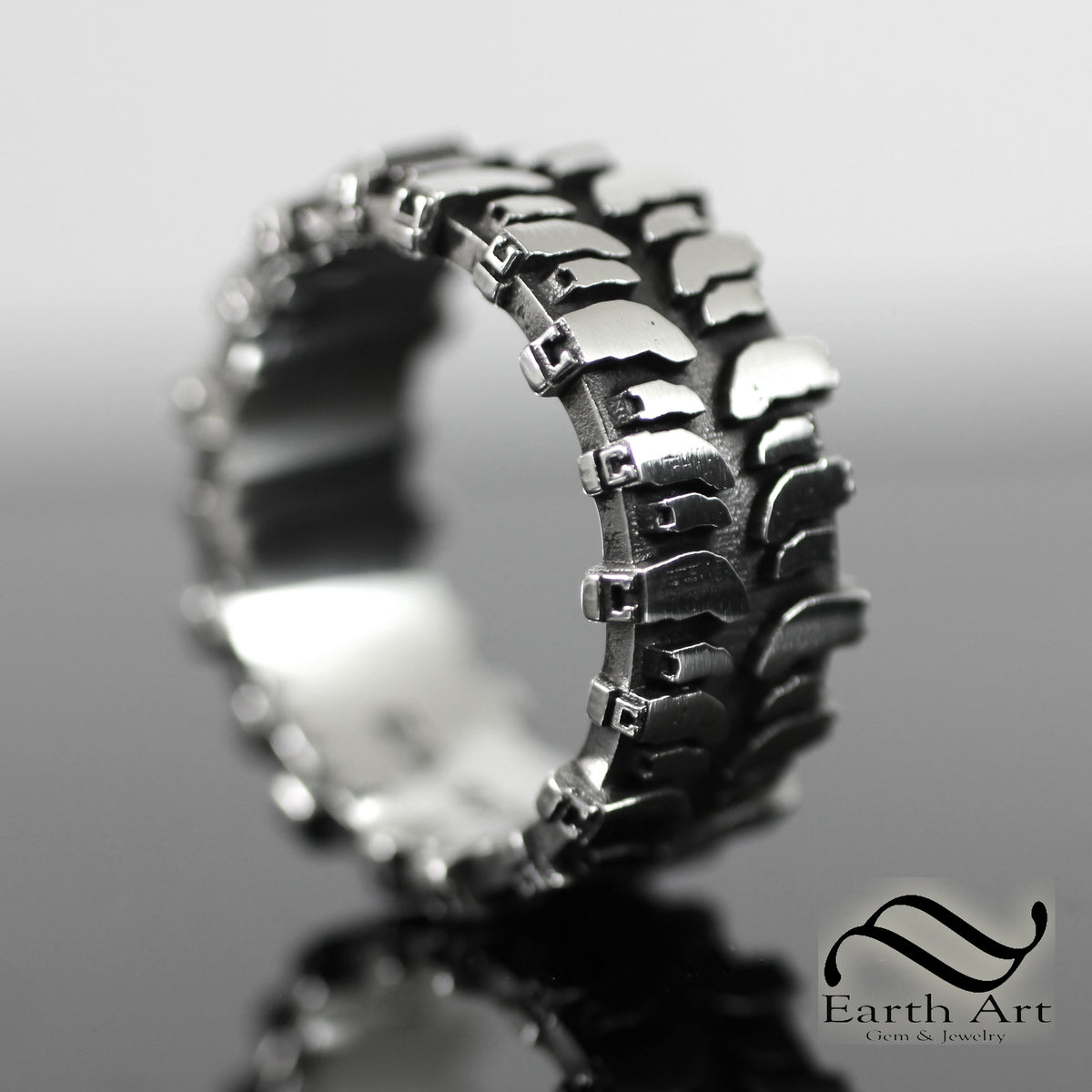 Extreme Mens Mud Bogger® by Interco® Tire Tread wedding Ring – Earth Art