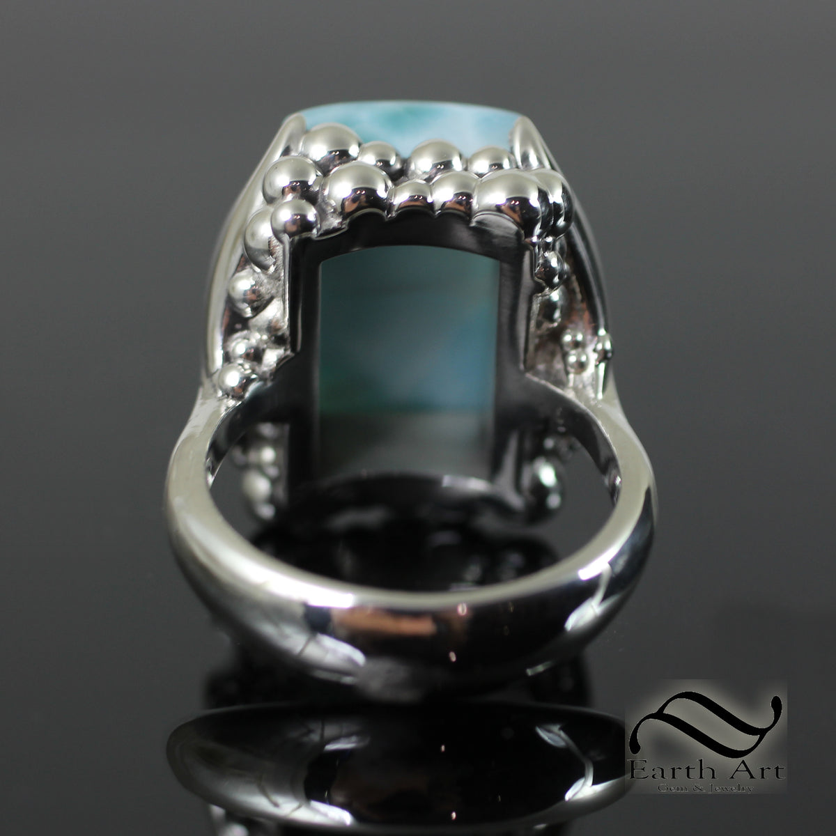 The Tale of the Whale Larimar Ring – Earth Art