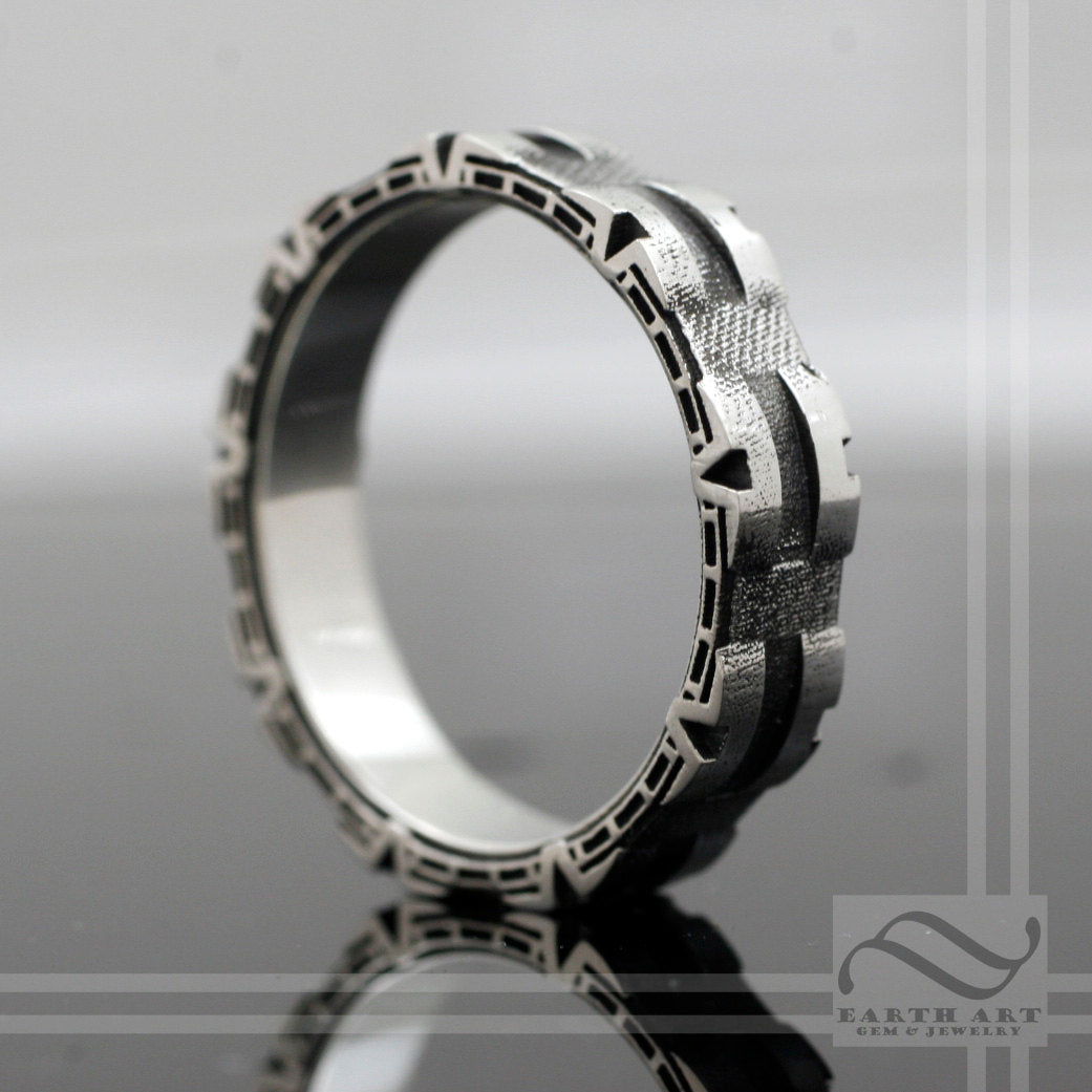 Stargate Ring - Sterling Silver A Geeky Wedding Band – Earth Art